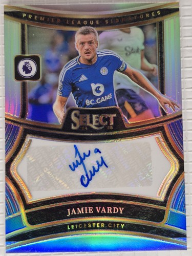 2024-25 Panini Select Premier League Jamie Vardy Silver Prizm Auto ...