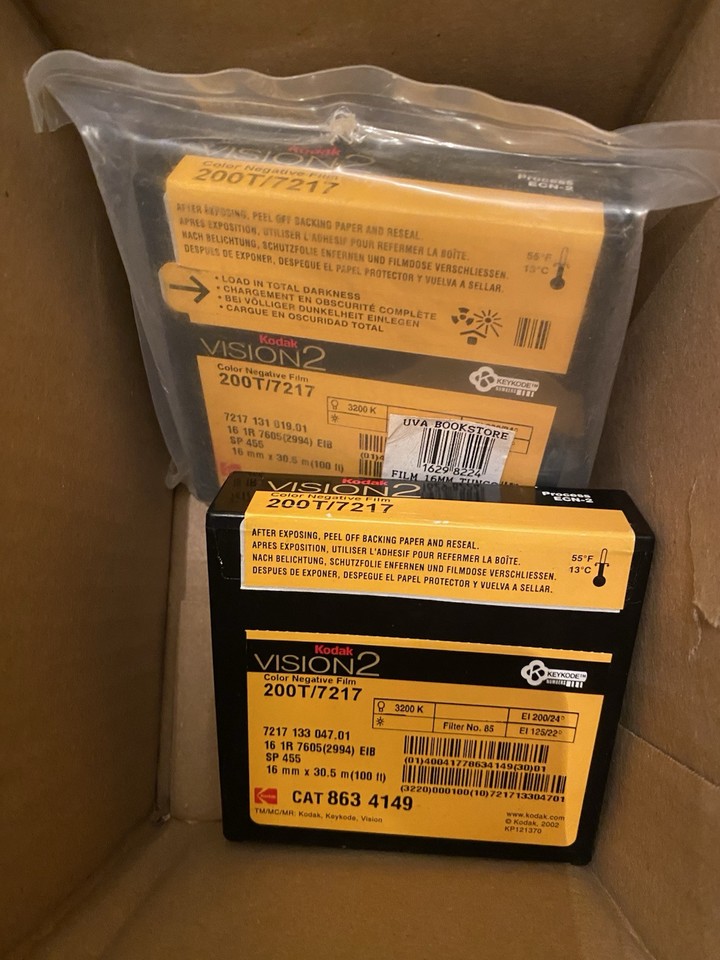 2 Rolls Kodak Vision2 200T 7217 16mm COLOR Negative Film 100 Ft ...