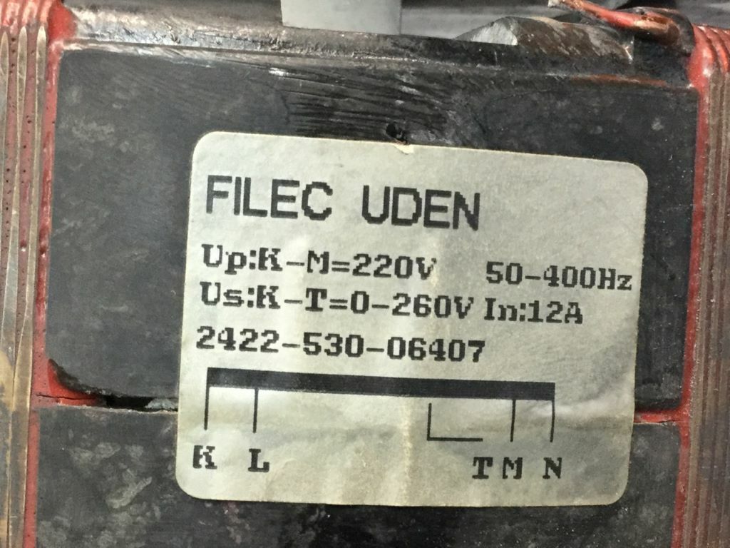 242253006407 - Filec Uden - 2422-530-06407 / Autotransformer Used | eBay UK