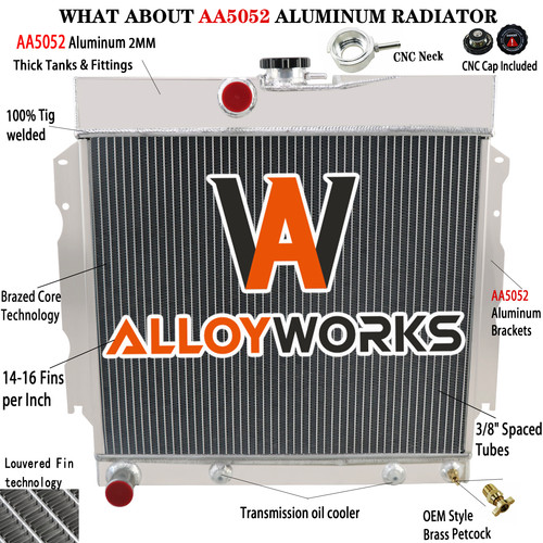 4 Row Aluminum Radiator For 1963-1969 68 Dodge Charger Dart Mopar ...
