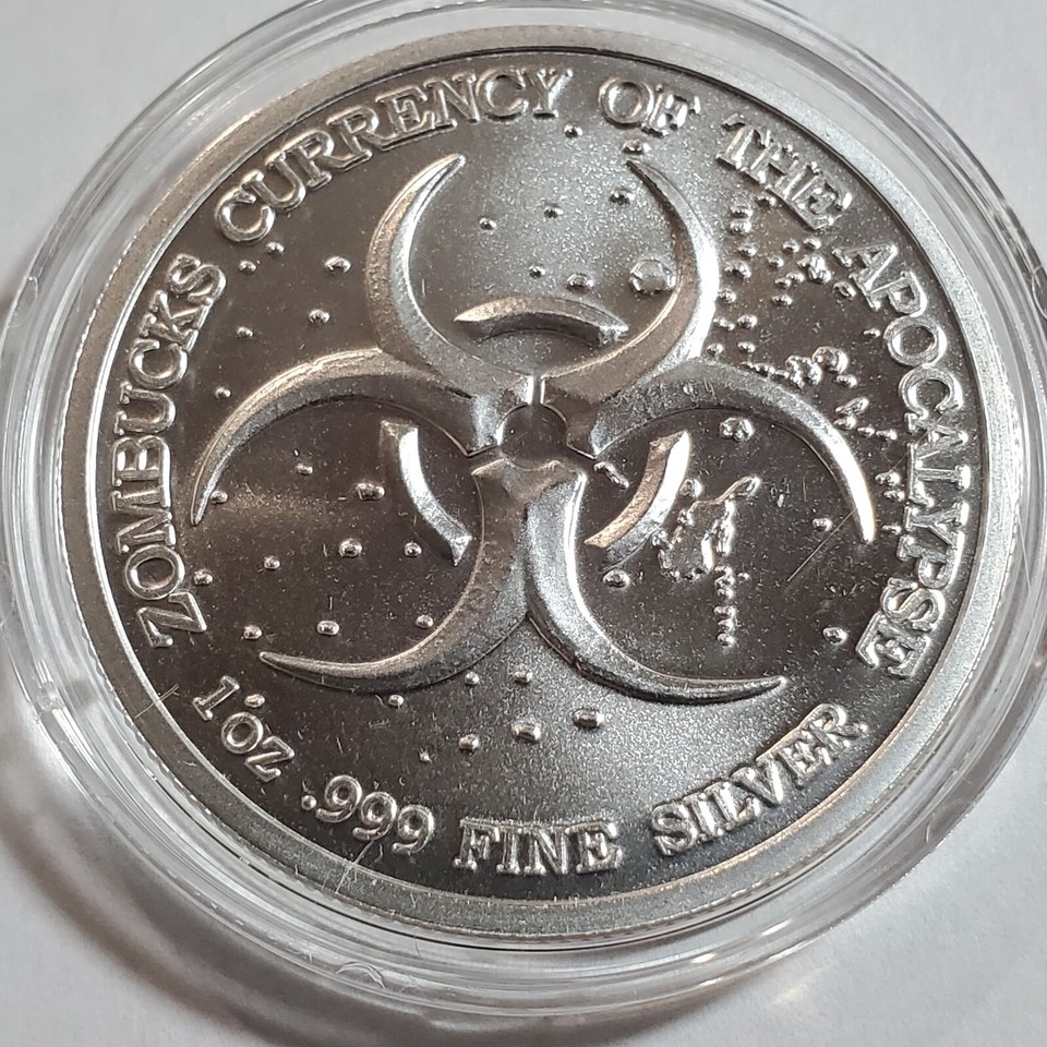 Zombucks 1 oz .999 silver coin Pandamonium Chinese Panda zombie ...