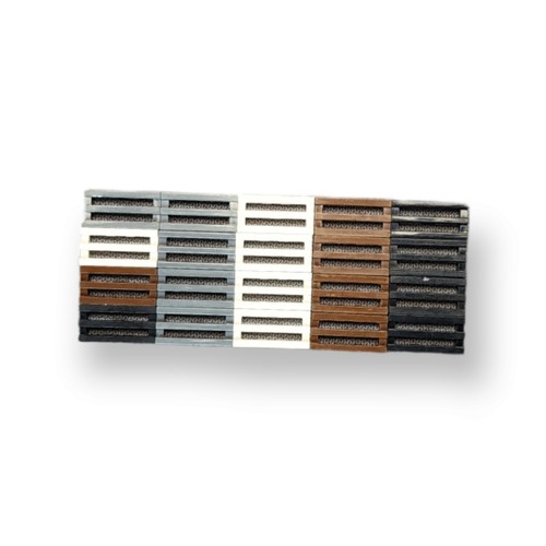 Lego 2412b Black White Gray Brown Tile Grille 1x2 Bottom Groove Lip ...