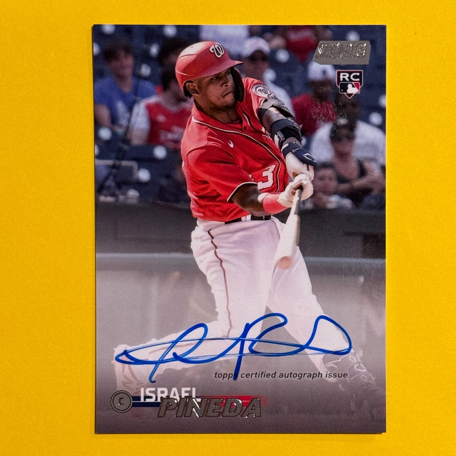 ISRAEL PINEDA 2023 Topps Stadium Club Rookie ON-CARD AUTO Nationals # ...