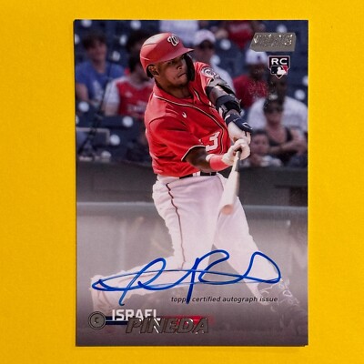 ISRAEL PINEDA 2023 Topps Stadium Club Rookie ON-CARD AUTO Nationals # ...
