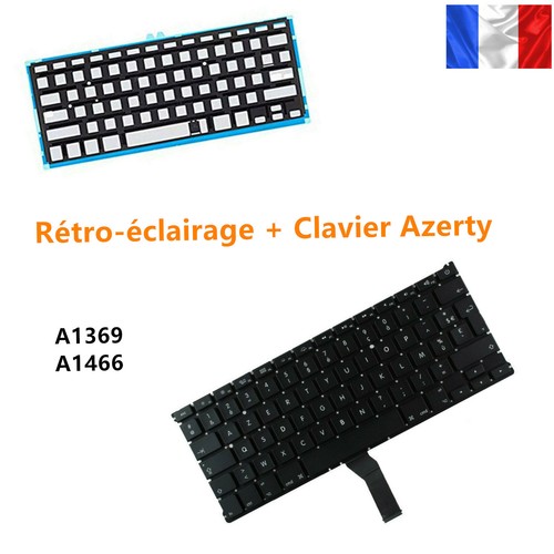 French Keyboard For Apple MacBook Air 13" A1369 A1466 Backlit Azerty | eBay