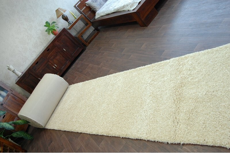 Modern Hall Runners soft SHAGGY Carpet 5cm Garlic beige Width 60-140cm ...