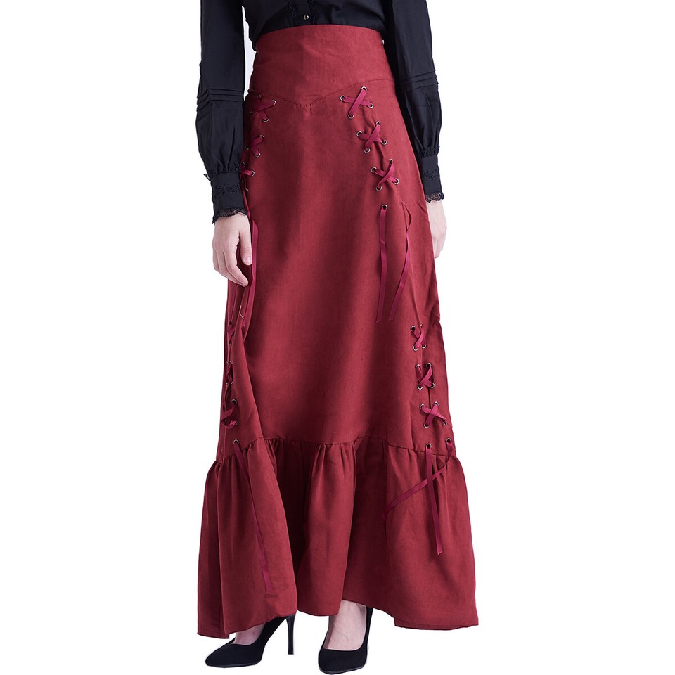 Women Long Fishtail Skirt Long Gothic Victorian Skirt Steampunk SKirt ...