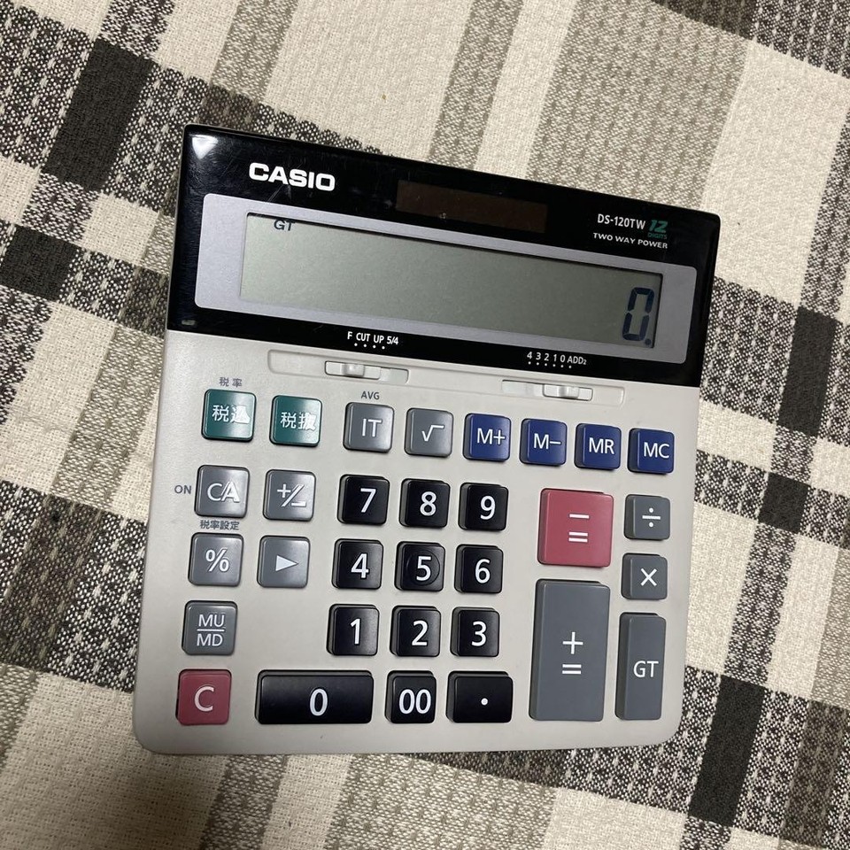 CASIO DS-120TW Accounting Calculator Solar Desktop size Operation ...