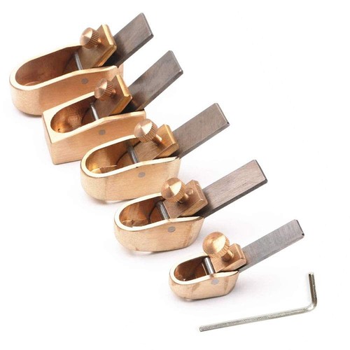 Jiayouy 5 PCS Micro Bronze Violin Thumb Planer Set 8-16 mm Blade Width ...