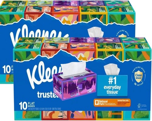Kleenex Trusted Care Facial Tissue Bulk Pack – 2-Ply, 230 Count, 10 ...
