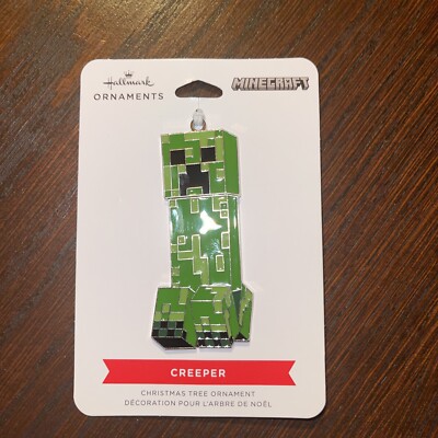 Hallmark Minecraft Creeper Flat Metal Christmas Tree Ornament New | eBay