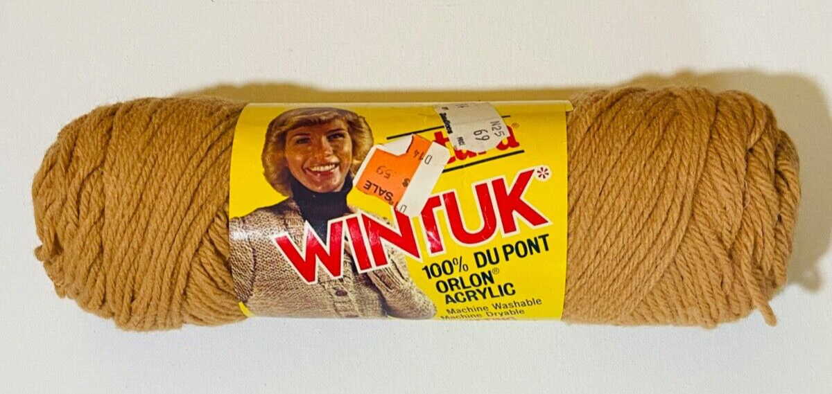 Vintage Yarn, Wintuk, 3 oz Skein, Color Camel 8, 4-ply, 100% Orlon ...