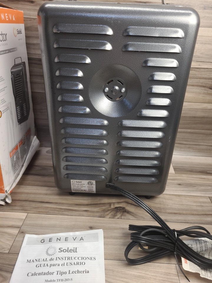 Soleil Intertek 750 / 1500 Watt Electric Utility Space Heater TFH-203-S ...