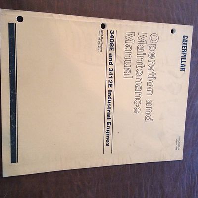 CATERPILLAR CAT 3408 3412 ENGINE OPERATION MAINTENANCE SERVICE MANUAL ...