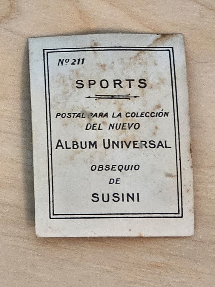 RARE SUSINI CARD ALBUM CRICKET PLAYER #211 1915 ORIGINAL VINTAGE Photo ...