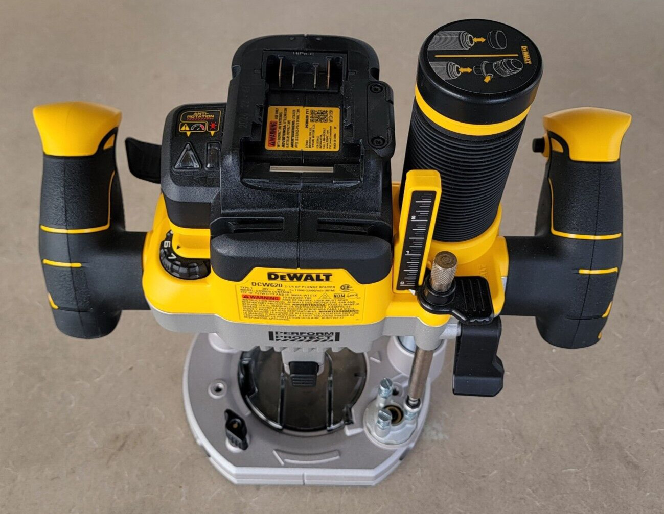 DeWalt DCW620 20V MAX XR 2-1/4 HP Cordless Plunge Router Tool Only NEW