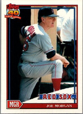 1991 Topps #21 Joe Morgan 40th Years Of Baseball Boston Red Sox | eBay