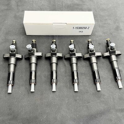 6X Fuel Injectors for 1153002502 1-15300250-2 Isuzu 6BD1 6BG1 Hitachi ...