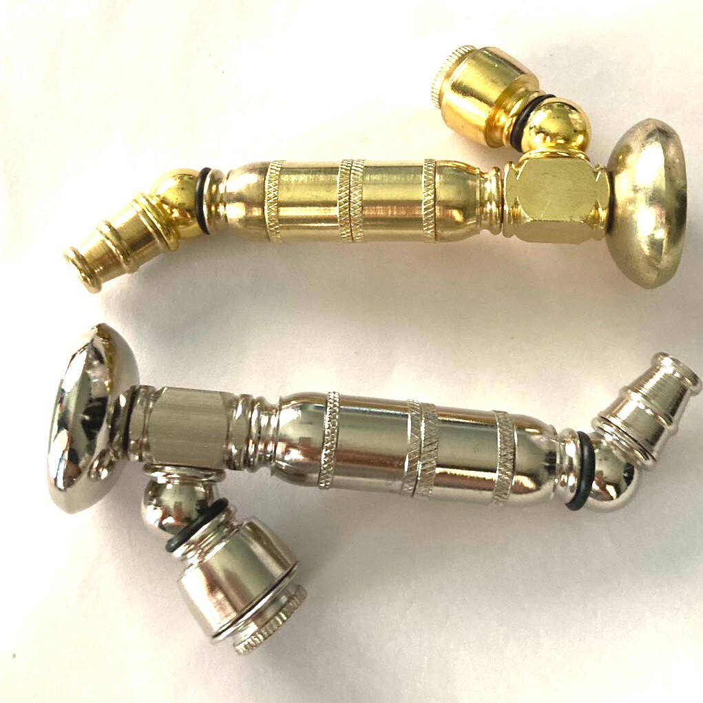 Americanpipes™ 2 PCS small long Chamber metal smoking Pipe w 10 brass ...