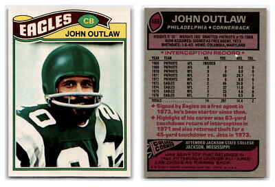 1977 Topps #466 John Outlaw EXMT/NM - Philadelphia Eagles | eBay