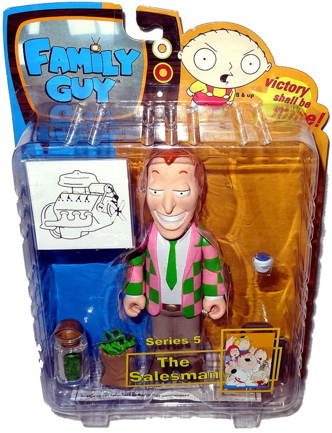 Family Guy Salesman Action Figure Checkered Suit Series 5 MIB RARE Jim ...