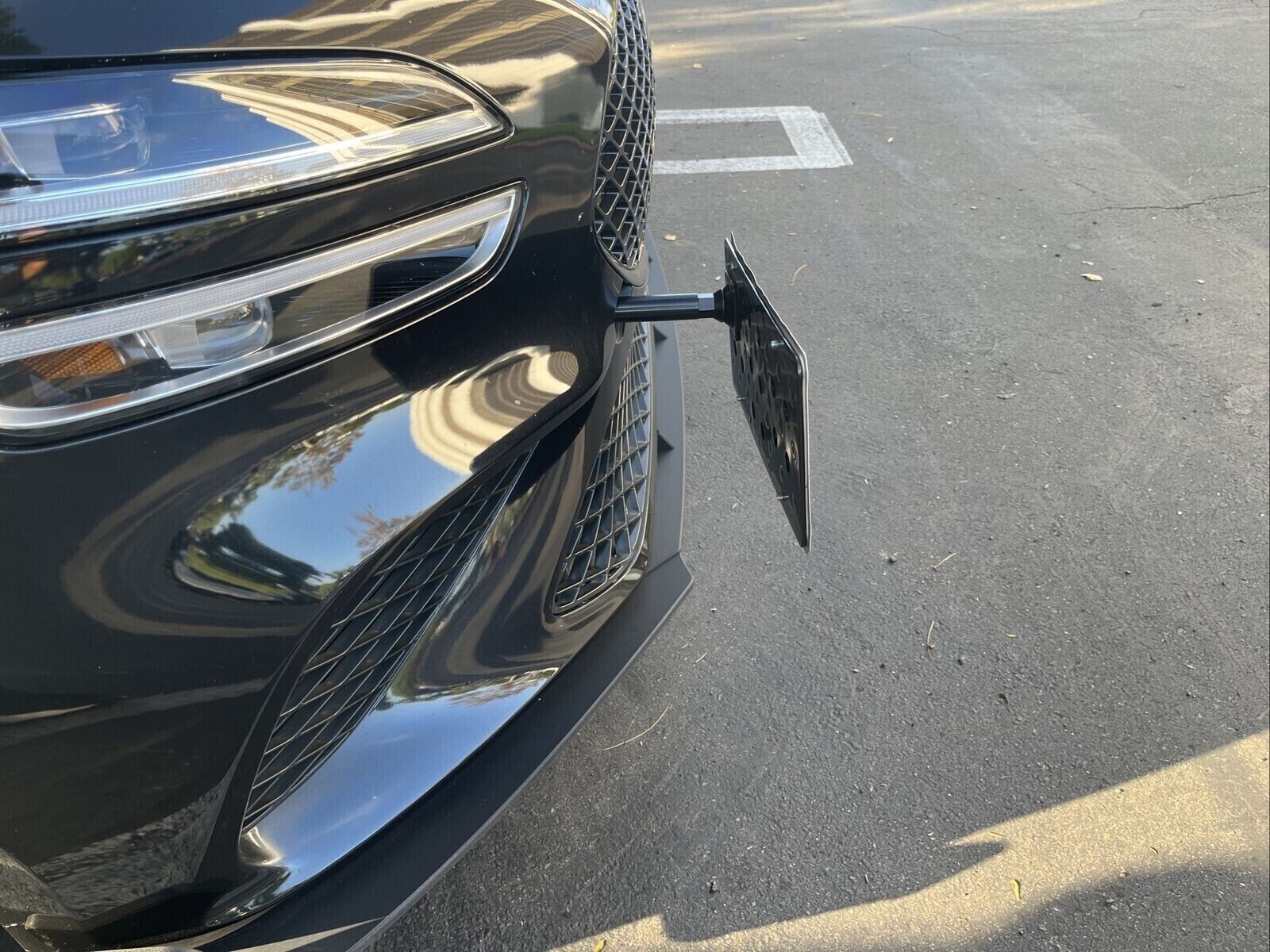 Bumper Tow Hook License Plate Tag Mount Bracket For Genesis G70 2019 ...