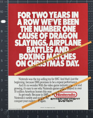 NINTENDO ENTERTAINMENT SYSTEM__Original 1988 Trade print AD / ADVERT ...