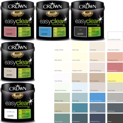 Crown Easyclean Emulsion Paint Matt 2.5L All Colours | eBay UK