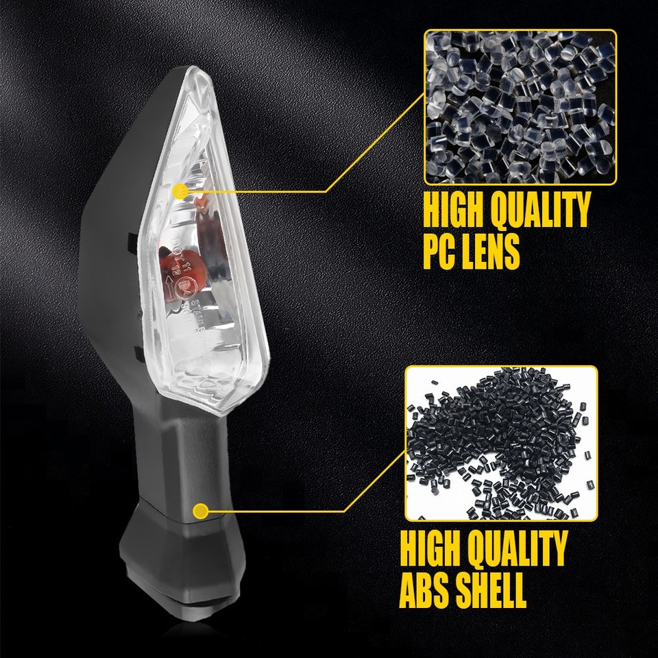 Motorcycle LED Turn Signals Flasher Lights For KAWASAKI KLR650 VERSYS Z ...