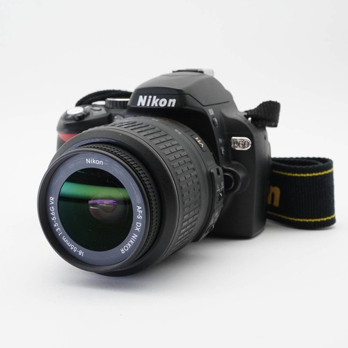 Nikon D60 DSLR Camera Kit with AF-S NIKKOR 18-55mm Lens, Used ...