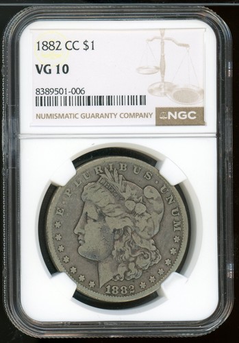 1882 CC Morgan $1 NGC VG 10 Solid Example Key Date Coin | eBay