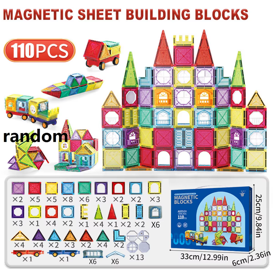Magnetic Tiles for Kids Ages 3-5 4-8 Magnet Toys for 3 4 5 6 7 8+ Year ...