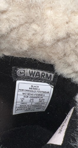 Merrell Women’s Size 8 Black Approach Sage Pull-On Polar Waterproof ...