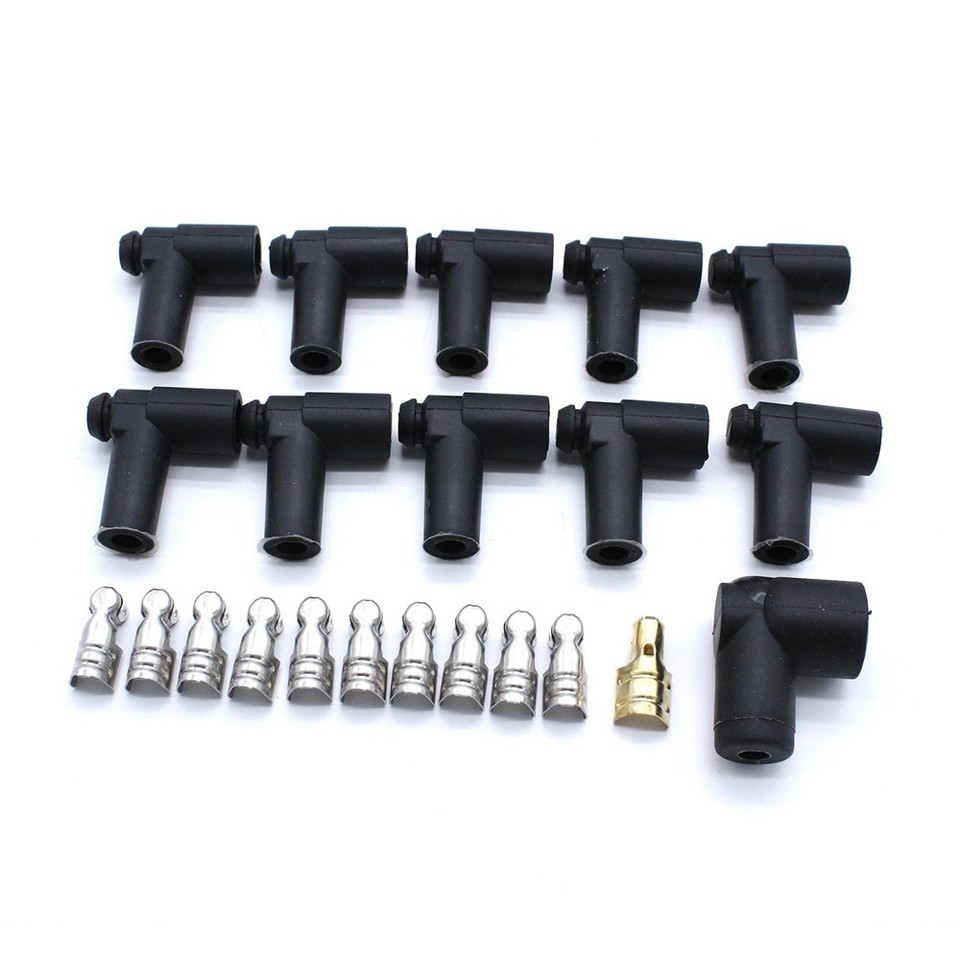 9001C Universal Spark Plug Wire SET, 8mm, Black UNIVERSAL 90 Degree ...