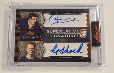 2020-21 Superlative Collection Signatures 2 /15 Pete Stemkowski Eddie ...