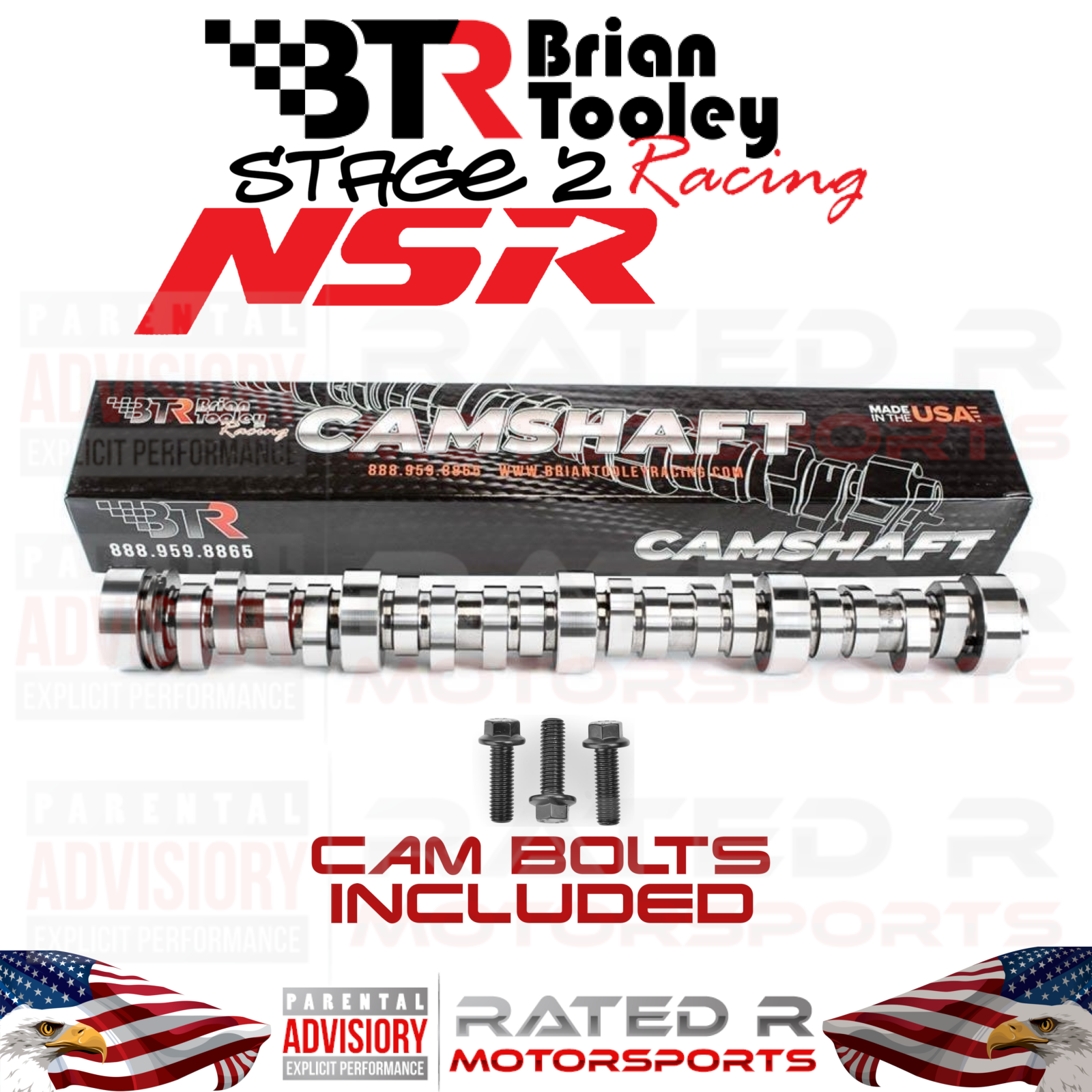 BTR LS Vortec Truck NSR Stage 2 V2 Camshaft & Cam Bolts GM LS 4.8L 5.3L ...