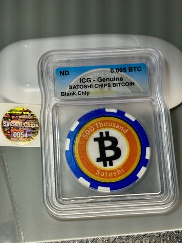 Satoshi Chips 2017 "Poker Chip" DIY 0.005 RARE lim -bit coin Lealana ...