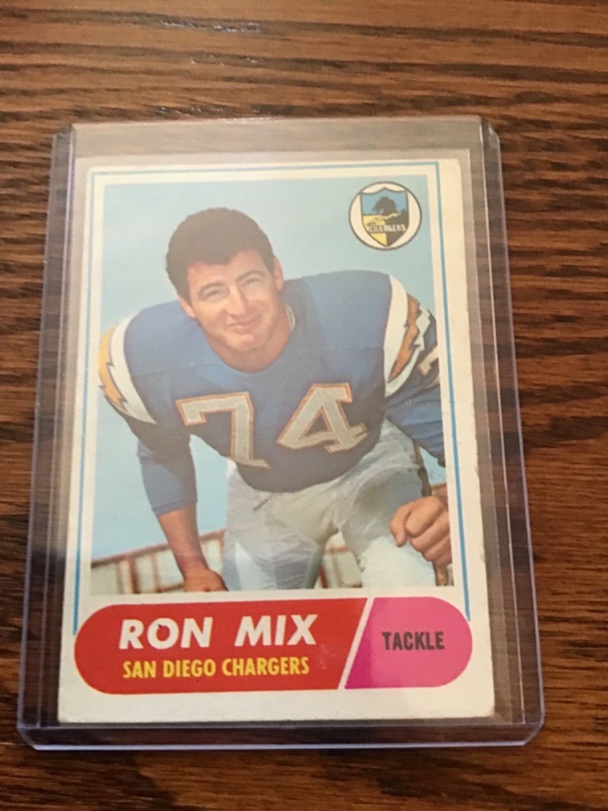 1968 Topps Football Ron Mix San Diego Chargers Card #89 Great for ...
