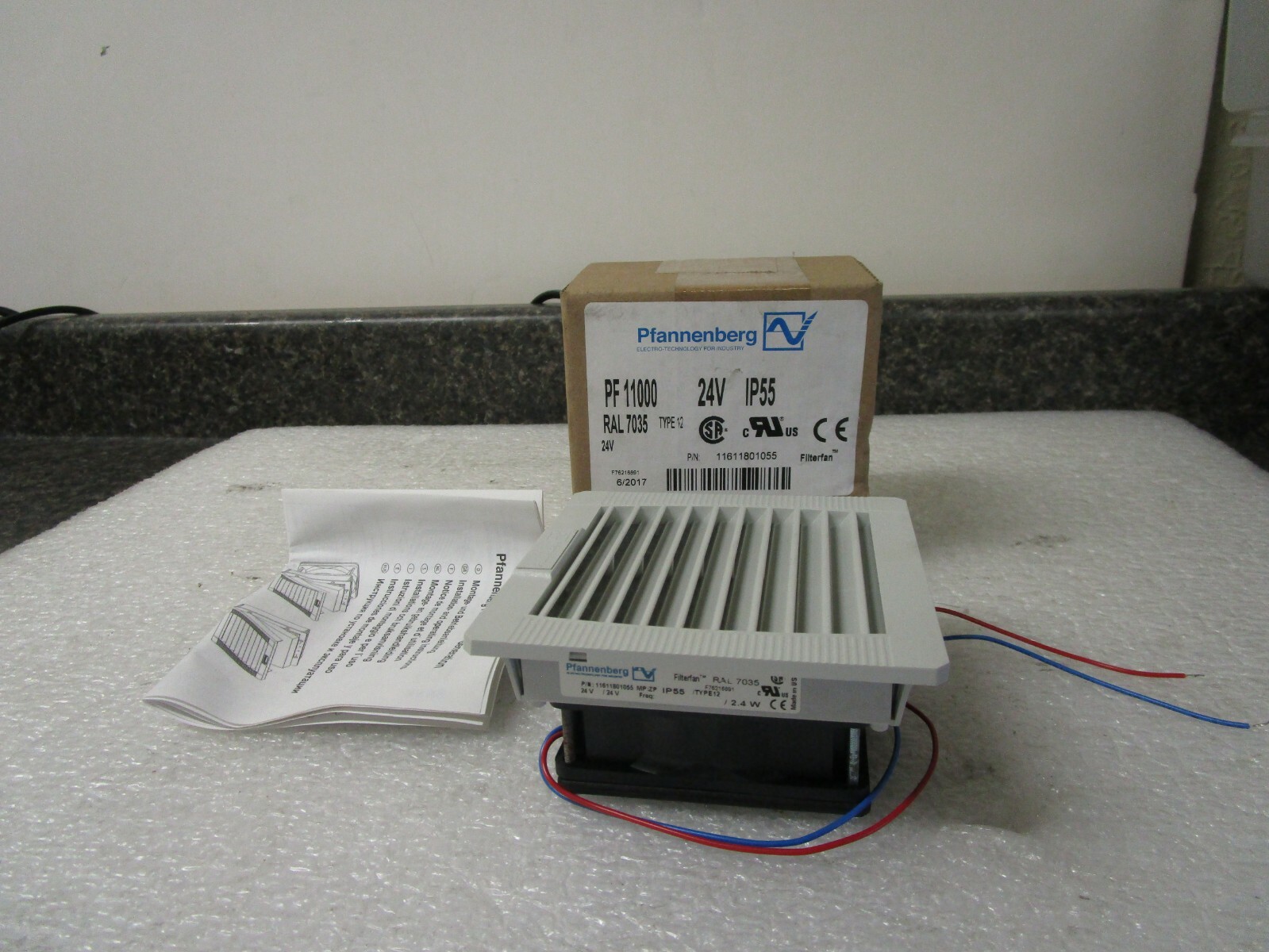 Pfannenberg PF 11000 FilterFan RAL 7035 116111801055 24v IP55 Type 12 2 ...
