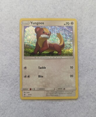 Pokémon Card - Yungoos Holo 12/12 - Free Postage | eBay Australia
