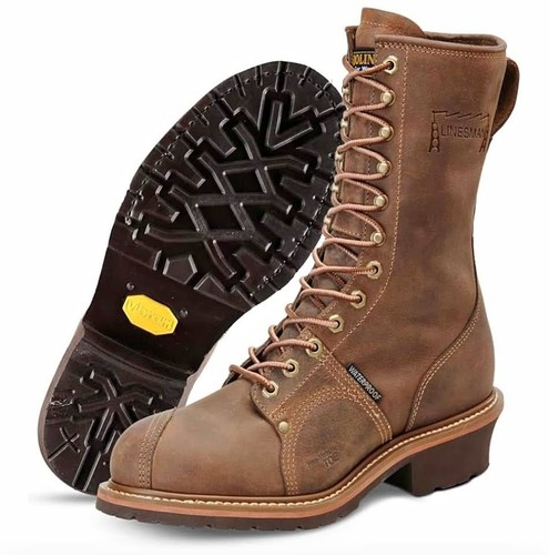 Mens Brown Carolina Linesman 10 Comp Toe Size 12 D | eBay