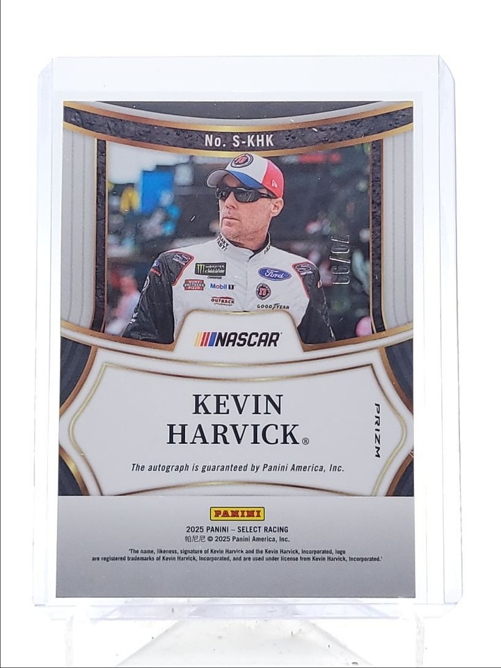 KEVIN HARVICK 2025 SELECT NASCAR SIGNATURES BLUE PRIZM AUTO /99 Q1940 ...