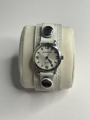 Anchor Blue Watch - White Leather | eBay
