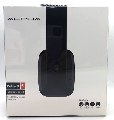 Alpha Pulse X Wireless/Wired Bluetooth Headphones Black - Brand New ...