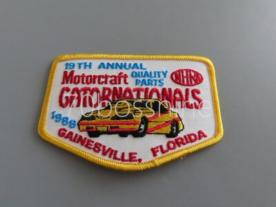 1988 MOTORCRAFT GATORNATIONALS GAINESVILLE NHRA DRAG RACING 4.5" PATCH ...