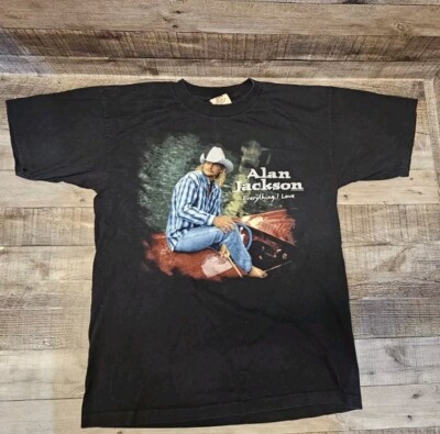 Alan Jackson Everything I Love 1996 Two Sided Graphic Vintage Size L ...