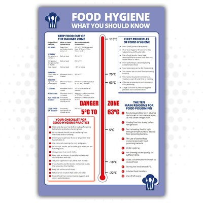 Food Hygiene - What You Should Know Info Self Adhesive Sticker Health ...