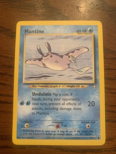Pokémon TCG Mantine Neo Genesis 64 Regular Unlimited Common | eBay