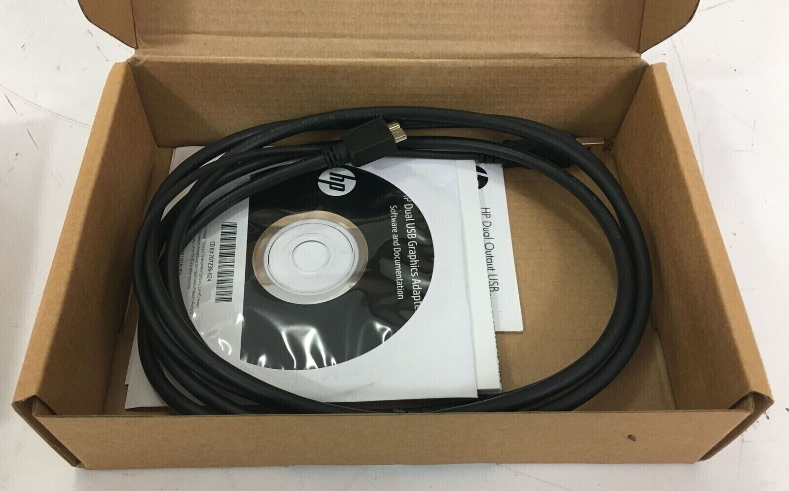 Laptop PC to two External Display HP HSTND-C006 adapter DVI DP up to 6 ...