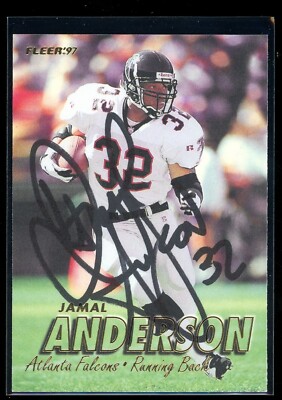 1997 Fleer JAMAL ANDERSON Signed Card autograph auto FALCONS | eBay
